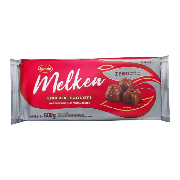 CHOCOLATE MELKEN AO LEITE ZERO AÇUCAR 500G HARALD – 3 REIS EMBALAGENS E ...